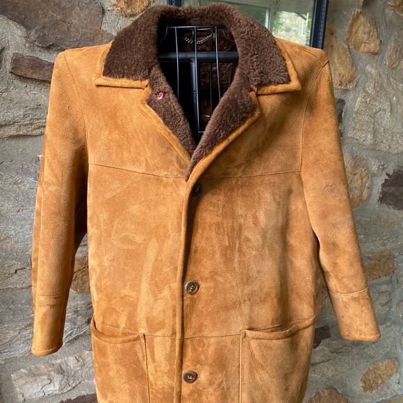 Gallotti | Jackets & Coats | Shearling Coat Whiskey Shade With Dark ...